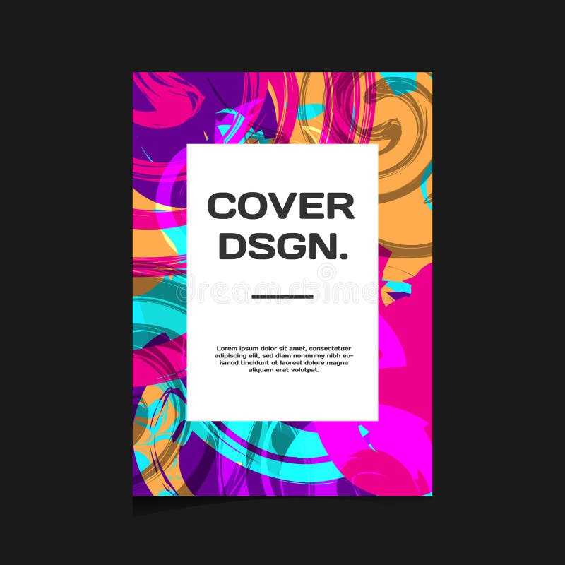 Colorful Abstract Fluid Texture Cover Poster Design Stock Vector ...