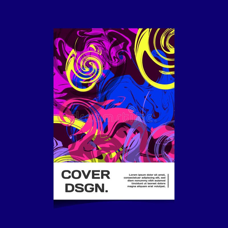 Colorful Abstract Fluid Texture Cover Poster Template Stock Vector ...