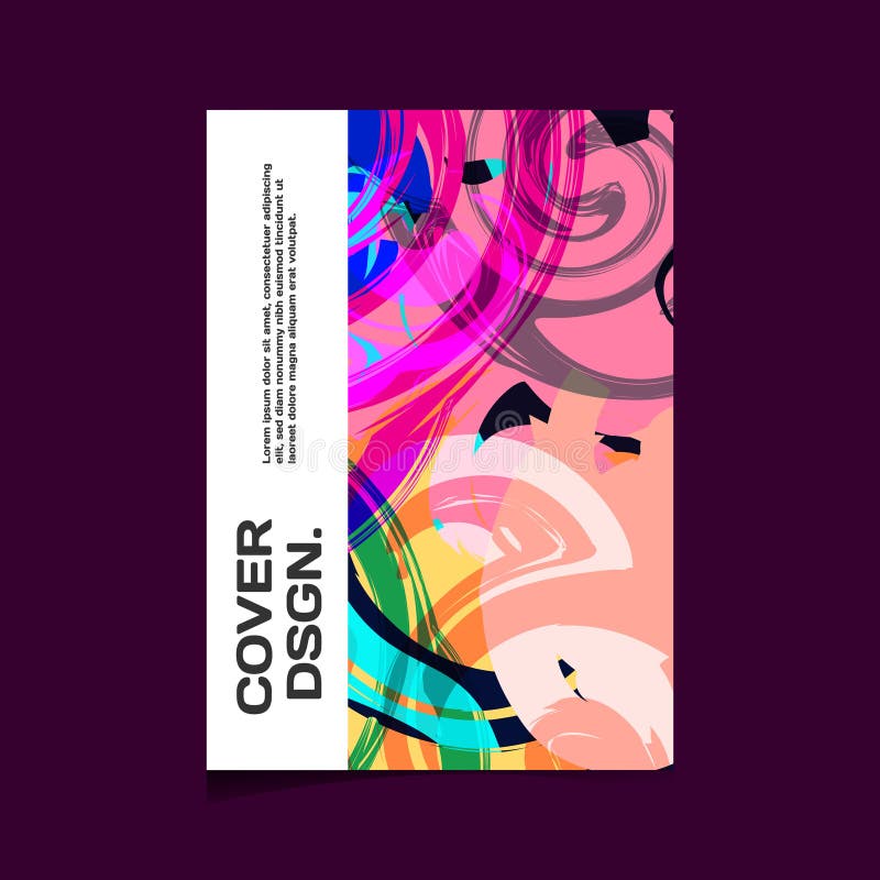 Colorful Abstract Fluid Texture Cover Poster Design Stock Vector ...