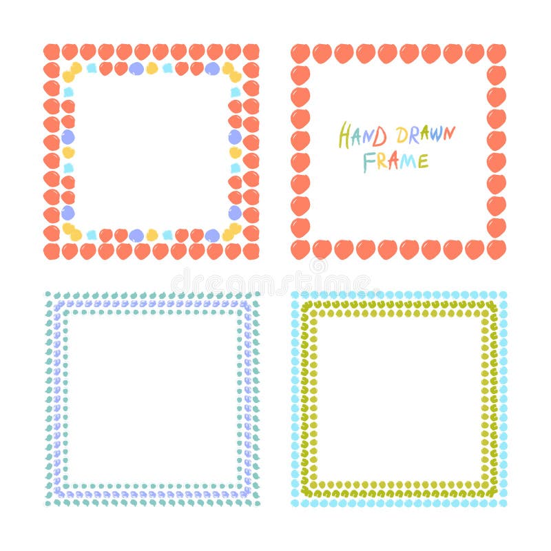 Colorful Abstract Frame Set Stock Vector - Illustration of abstract ...