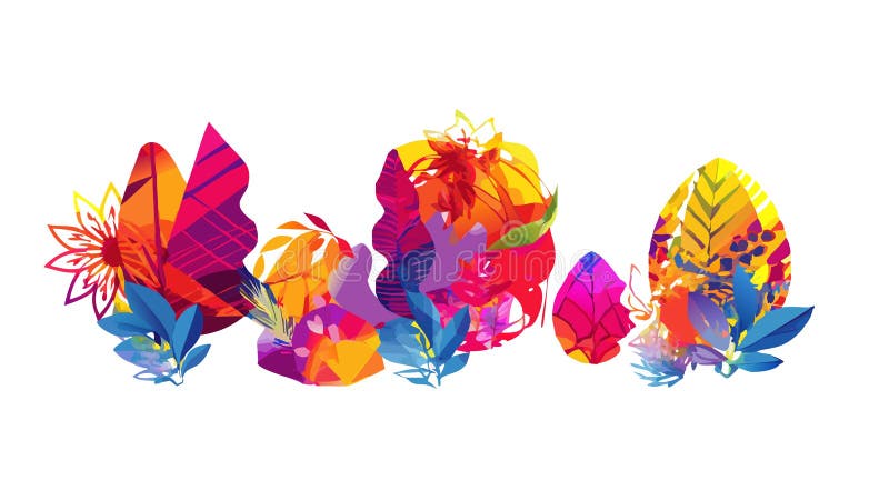 Colorful Abstract Gemstone Crystals Vector Illustration, Vector Design ...