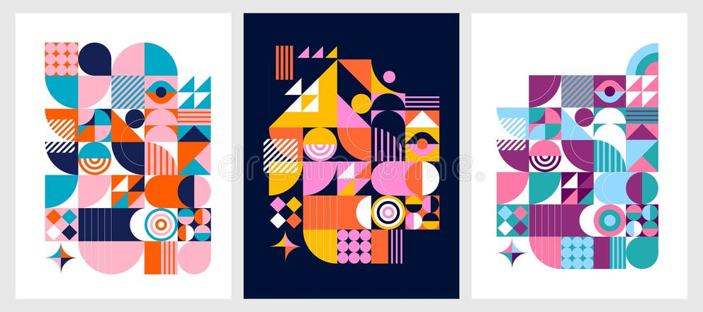 Colorful Abstract Geometric Background. Modern Colorful Concept Poster ...