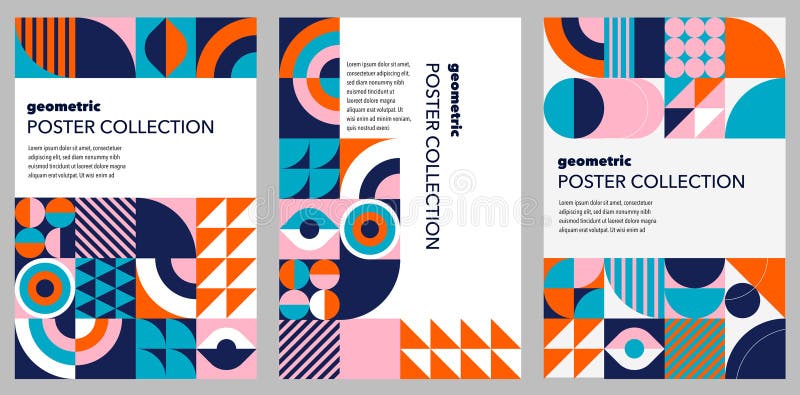 Colorful Abstract Geometric Background. Modern Colorful Concept Poster ...