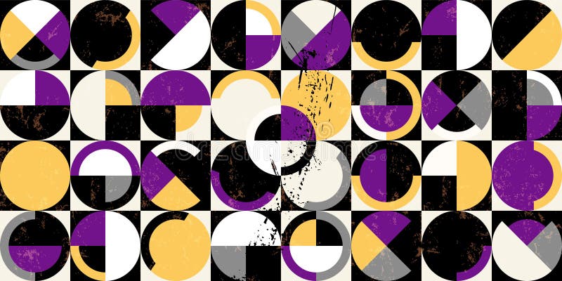 Colorful Abstract Geometric Background Pattern, Retro Style, with ...