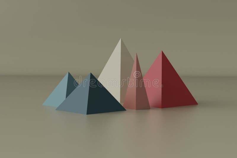 Colorful Abstract Geometric Background with Three-dimensional Solid ...