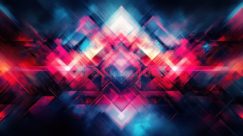 Colorful Abstract Geometric Background with Various Shapes and Patterns ...