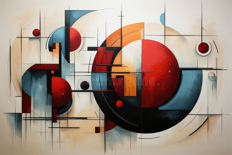 Colorful Abstract Geometric Composition Background Texture Extreme ...