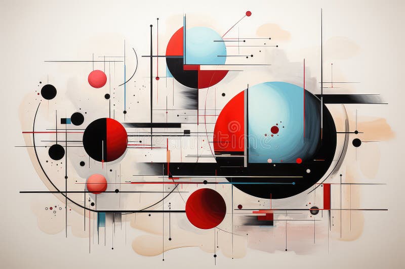 Colorful Abstract Geometric Composition Background Texture Extreme ...