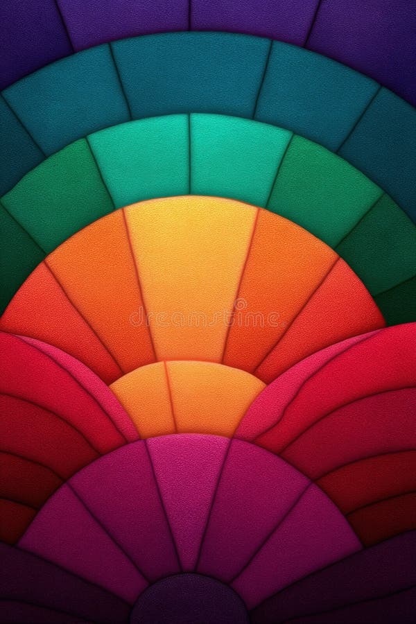 Colorful Abstract Geometric Design with Textured Layers. Stock ...