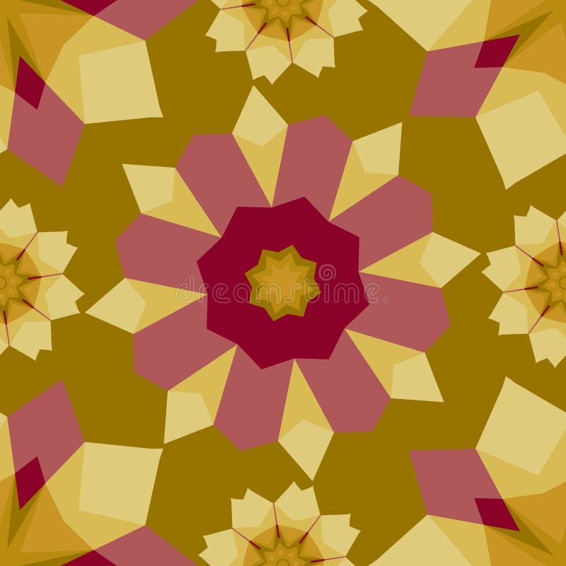 Colorful Abstract Geometric Floral Seamless Pattern. Stock Vector ...