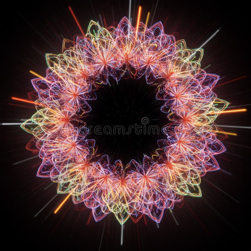 Colorful Abstract Geometric Light Pattern Design Stock Illustration ...