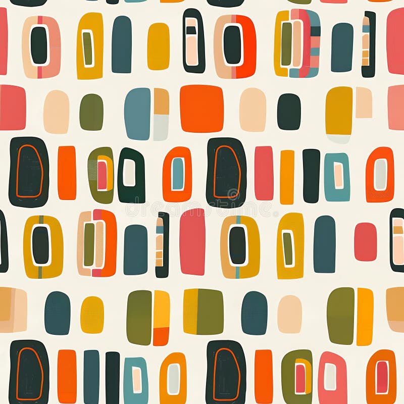 Colorful Abstract Geometric Pattern with Various Shapes Stock ...