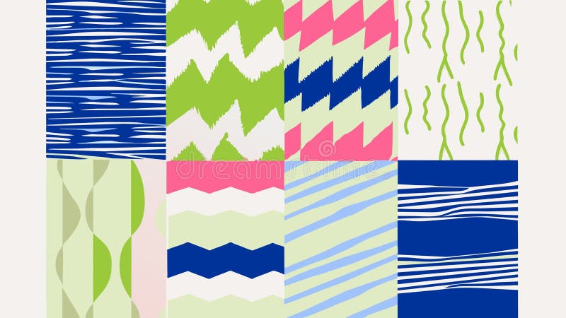 Colorful Abstract Geometric Patterns Collection for Backgrounds Stock ...