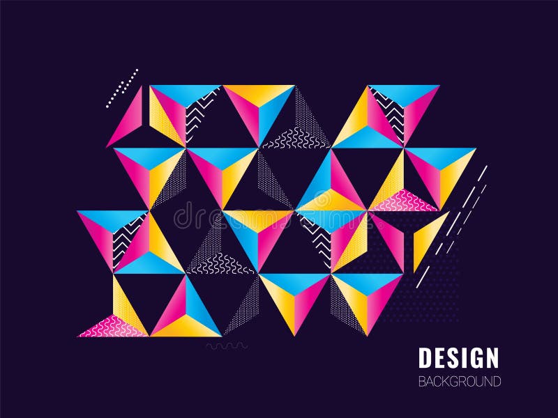 Colorful Abstract Geometric Shape Triangle. Stock Illustration ...