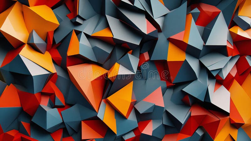 Colorful Abstract Geometry Creates a Striking Visual Texture with Sharp ...