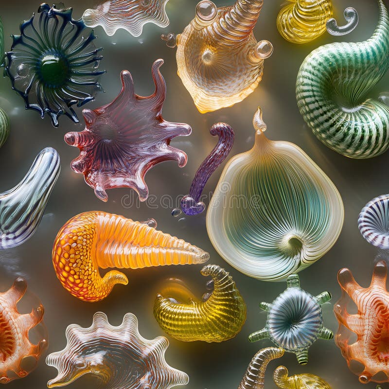 Colorful Abstract Glass Forms Stock Illustration - Illustration of ...