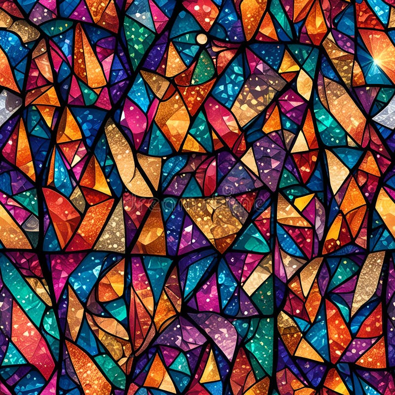 Colorful Abstract Glitter Seamless Pattern Stock Illustration ...