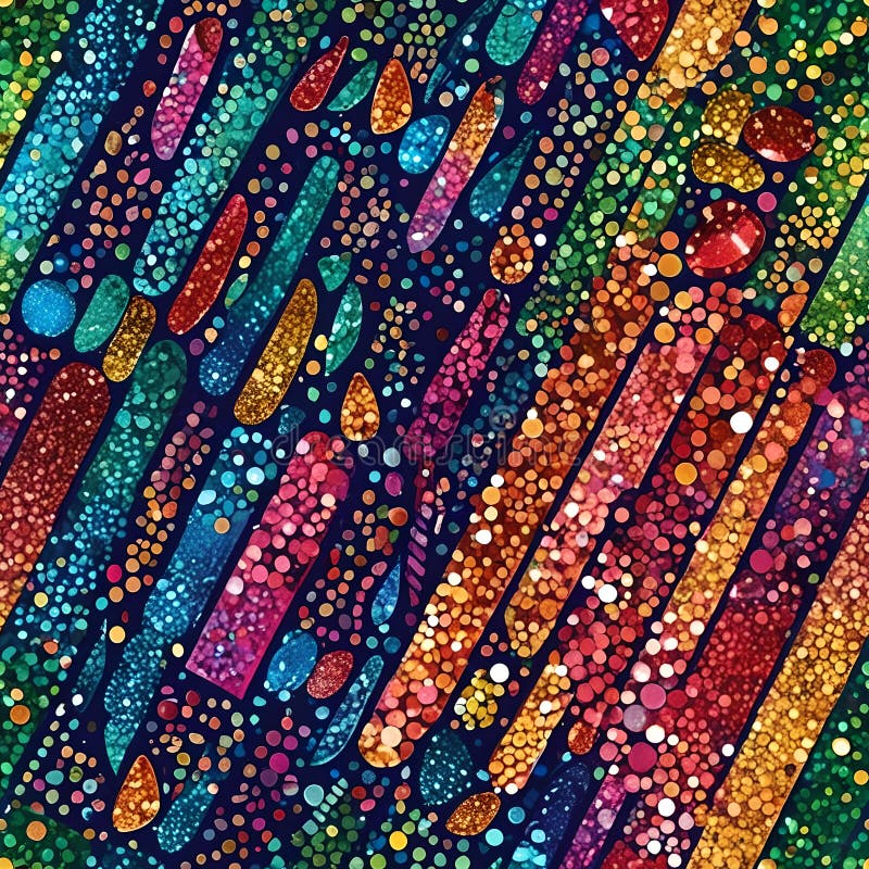 Colorful Abstract Glitter Seamless Pattern Stock Illustration ...