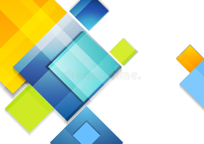 Colorful Abstract Glossy Squares Corporate Design Stock Vector ...