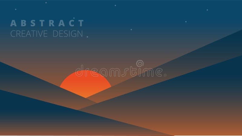 Colorful Abstract Gradient Background. Sunrise or Sunset. Template for ...