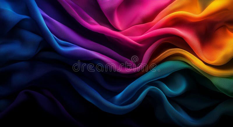 Colorful Abstract Gradient Fabric Waves Create Vibrant and Dynamic ...