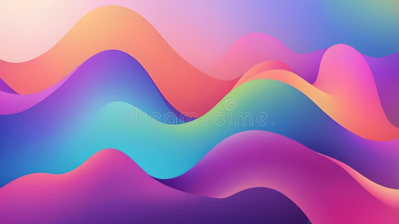 Colorful Abstract Gradient Wave Background Stock Illustration ...