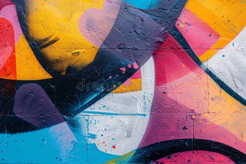 Colorful Abstract Graffiti Patterns Stock Image - Image of yellow ...