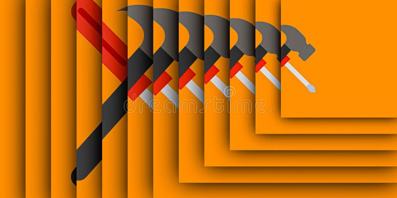 Colorful Abstract Graphic Design with Message and Text on Orange and ...