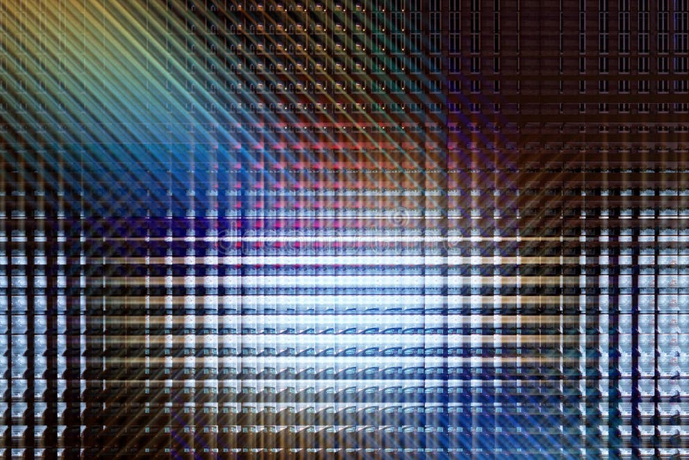 Colorful Abstract Grid Pattern with Light Effects Stock Photo - Image ...