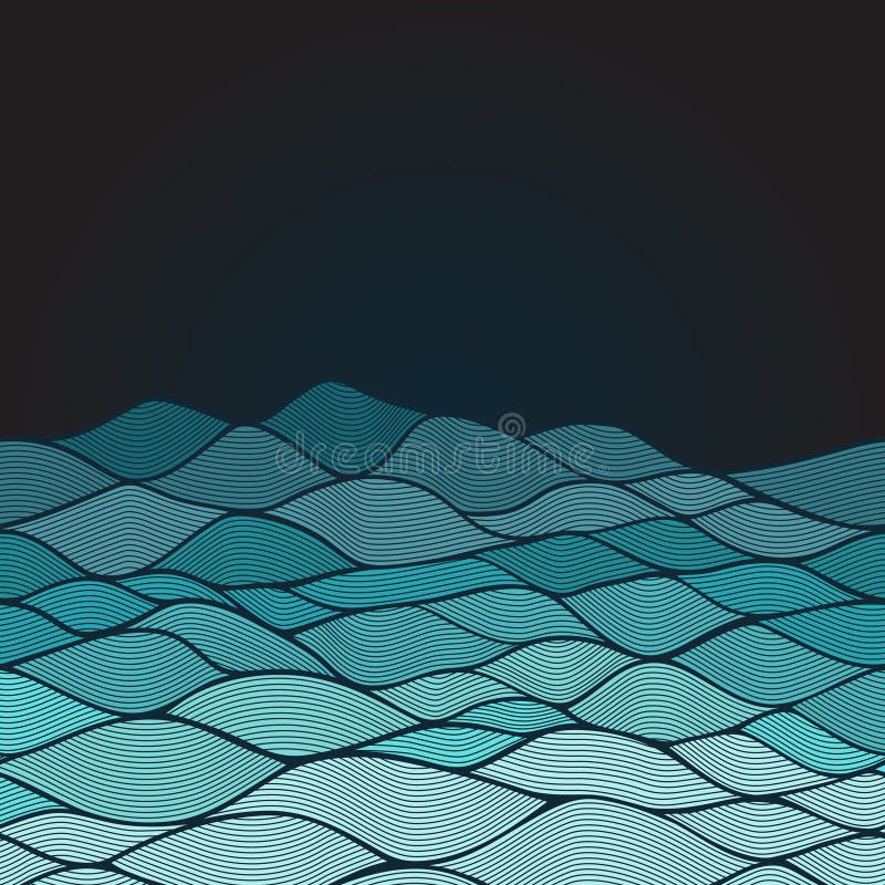 Colorful Abstract Hand-drawn Pattern, Waves Background Stock Vector ...