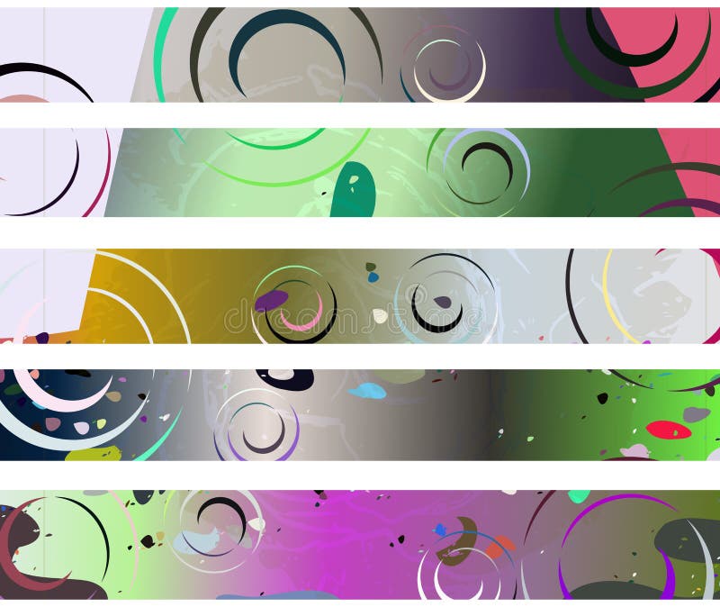 Colorful Abstract Header with Fantasy Stock Illustration - Illustration ...