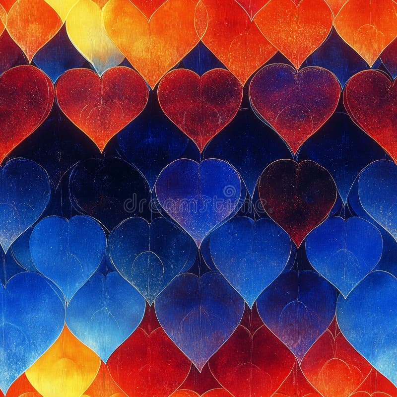 Colorful Abstract Heart Pattern Stock Photo - Image of contemporary ...