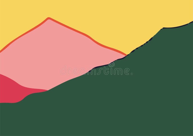 Colorful Abstract Hills Vector Illustration Stock Illustration ...