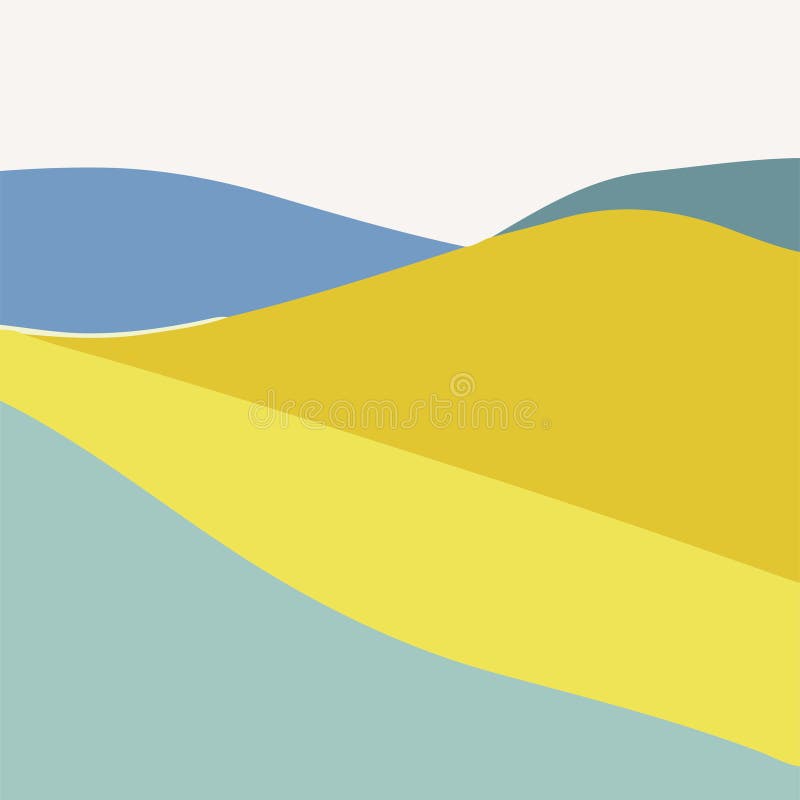 Colorful Abstract Hills Vector Illustration Stock Illustration ...
