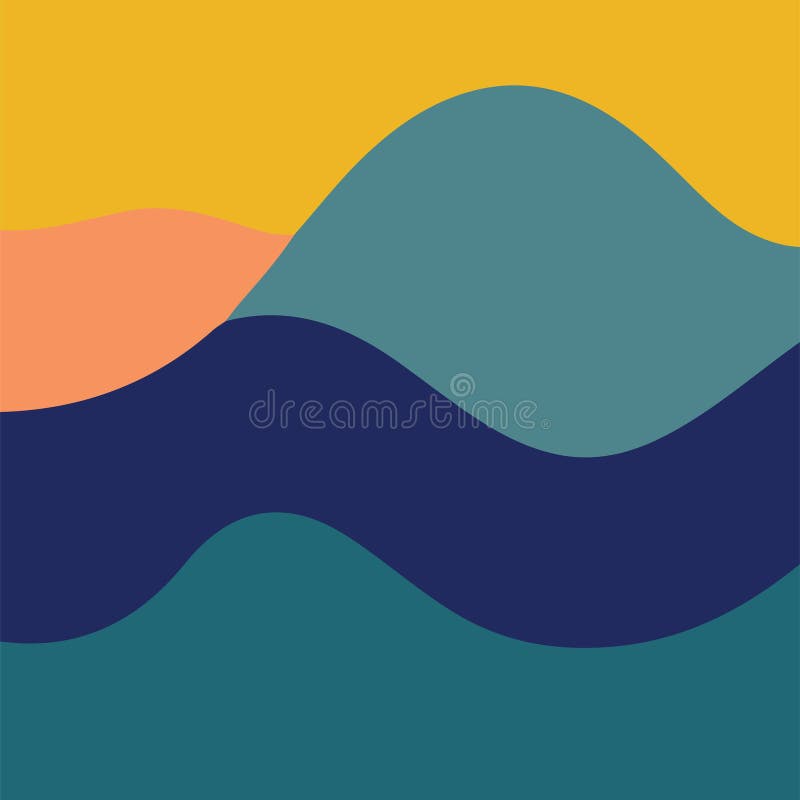 Colorful Abstract Hills Vector Illustration Stock Illustration ...