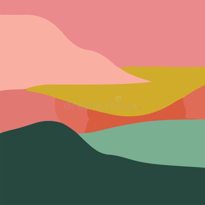 Colorful Abstract Hills Vector Illustration Stock Illustration ...