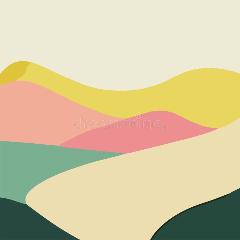 Colorful Abstract Hills Vector Illustration Stock Illustration ...
