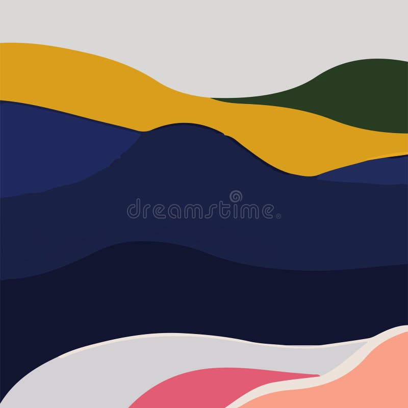 Colorful Abstract Hills Vector Illustration Stock Illustration ...