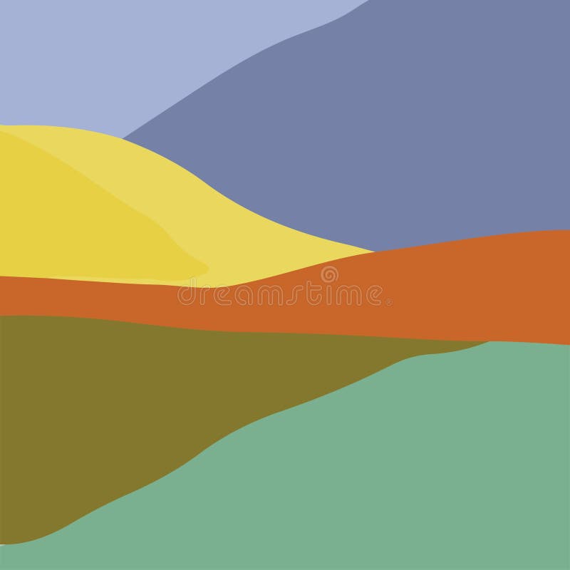 Colorful Abstract Hills Vector Illustration Stock Illustration ...