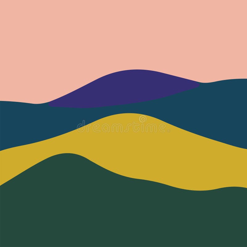 Colorful Abstract Hills Vector Illustration Stock Illustration ...