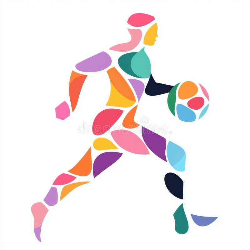 Colorful Abstract Human Figure Stock Illustration - Illustration of ...