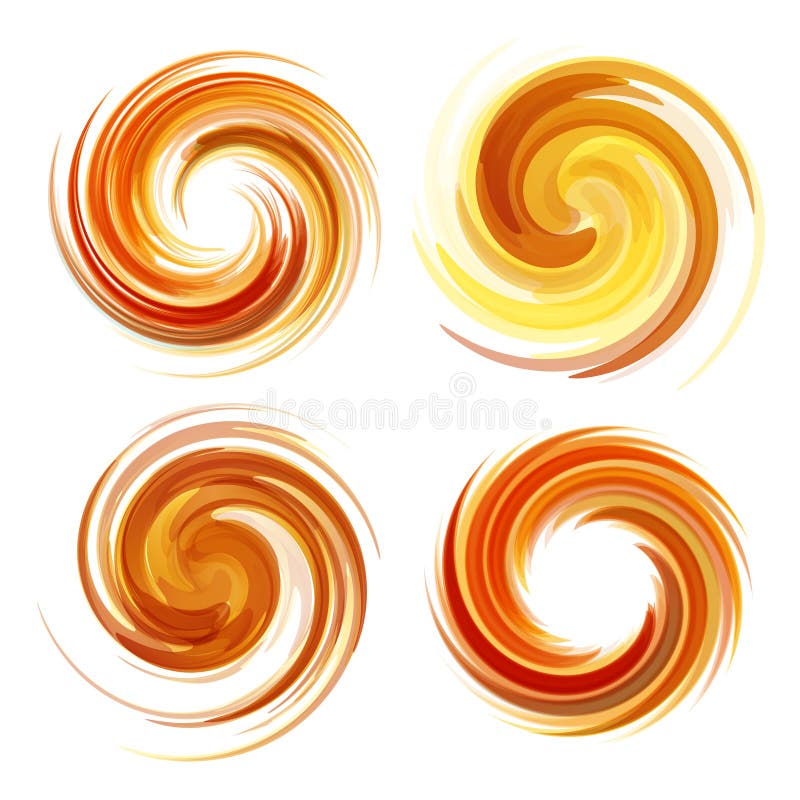 Colorful Abstract Icon Set. Dynamic Flow Illustration. Stock ...