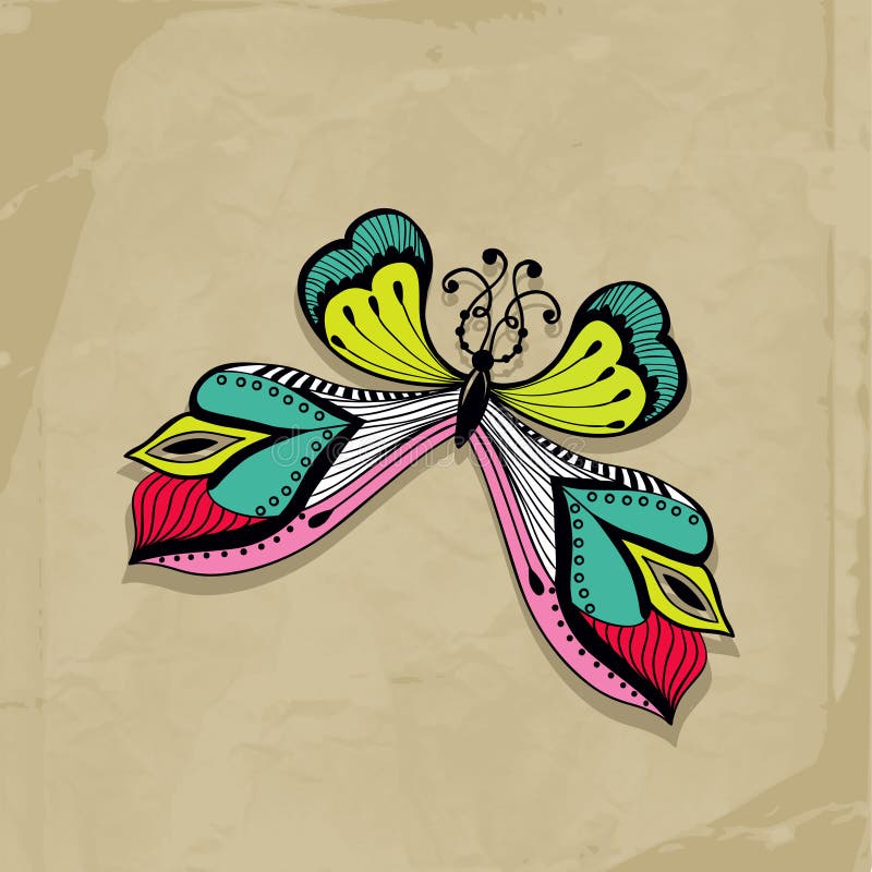 Stylish Butterfly Tattoo Design Stock Illustrations – 187 Stylish ...