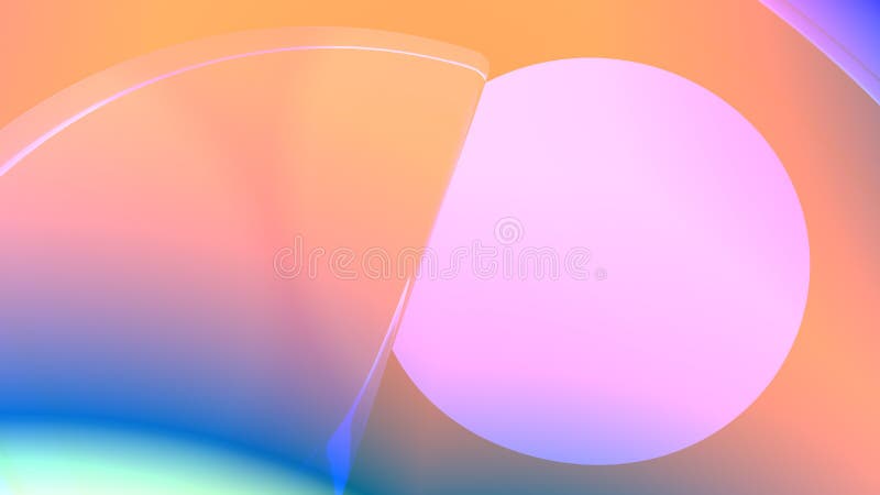 Colorful Abstract Illustration - Curved Pattern. 3d Rendering, Cgi ...