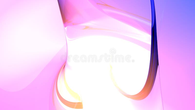 Colorful Abstract Illustration - Curved Pattern. 3d Rendering, Cgi ...