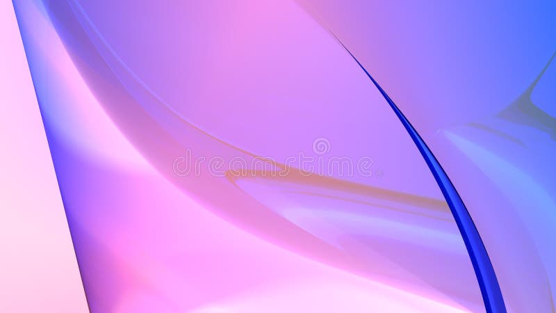 Colorful Abstract Illustration - Curved Pattern. 3d Rendering, Cgi ...