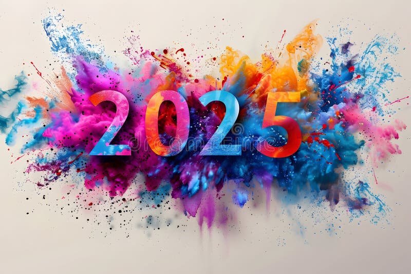 2025 Colorful Abstract Illustration Splatter Background Stock Photos ...
