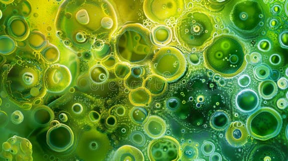 A Colorful and Abstract Image of an Algal Bloom the Different Shapes ...