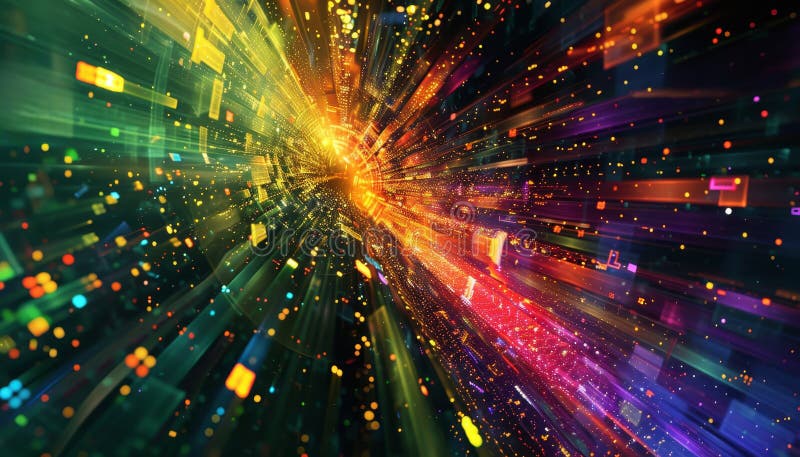 A Colorful, Abstract Image of a Bright, Colorful, and Dynamic Space by ...