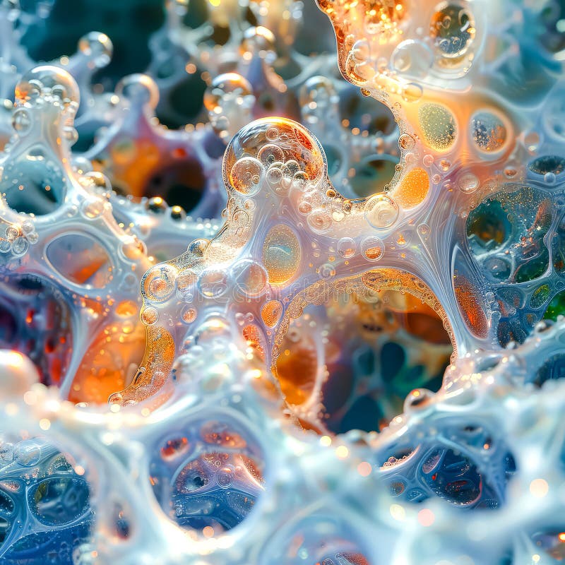 A Colorful, Abstract Image of Bubbles and Shapes Stock Photo - Image of ...